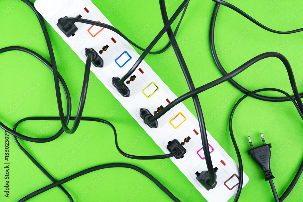 Maximum electrical cords connected electrical power strip or extension ...