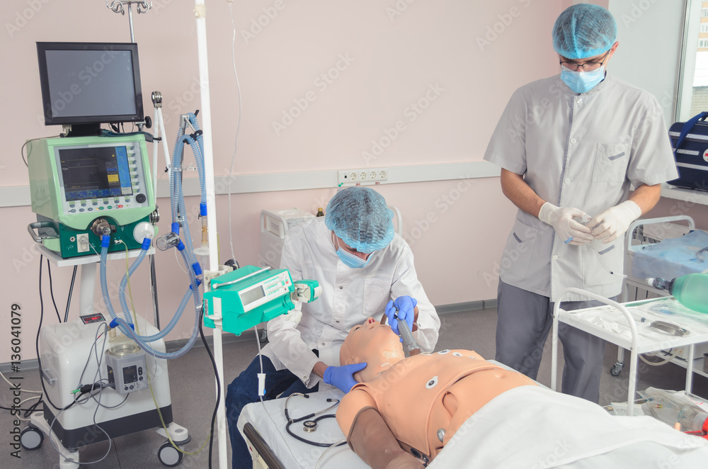 Training for endotracheal intubation Stock Photo | Adobe Stock