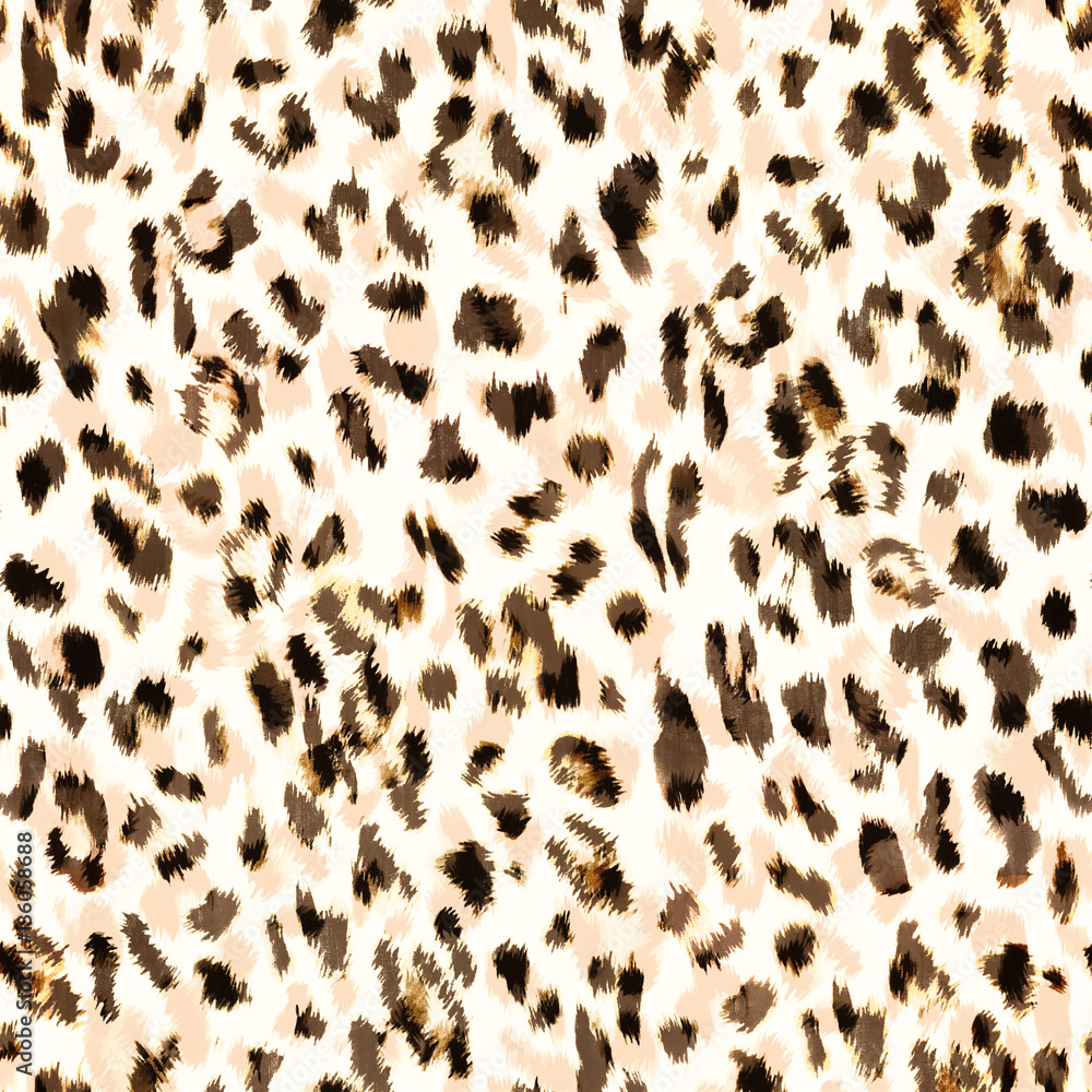 Little naural animal spots on white - seamless background Stock ...