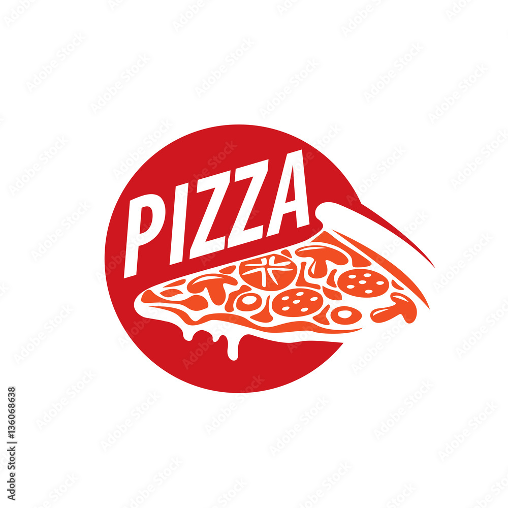 pizza vector logo Stock Vector | Adobe Stock