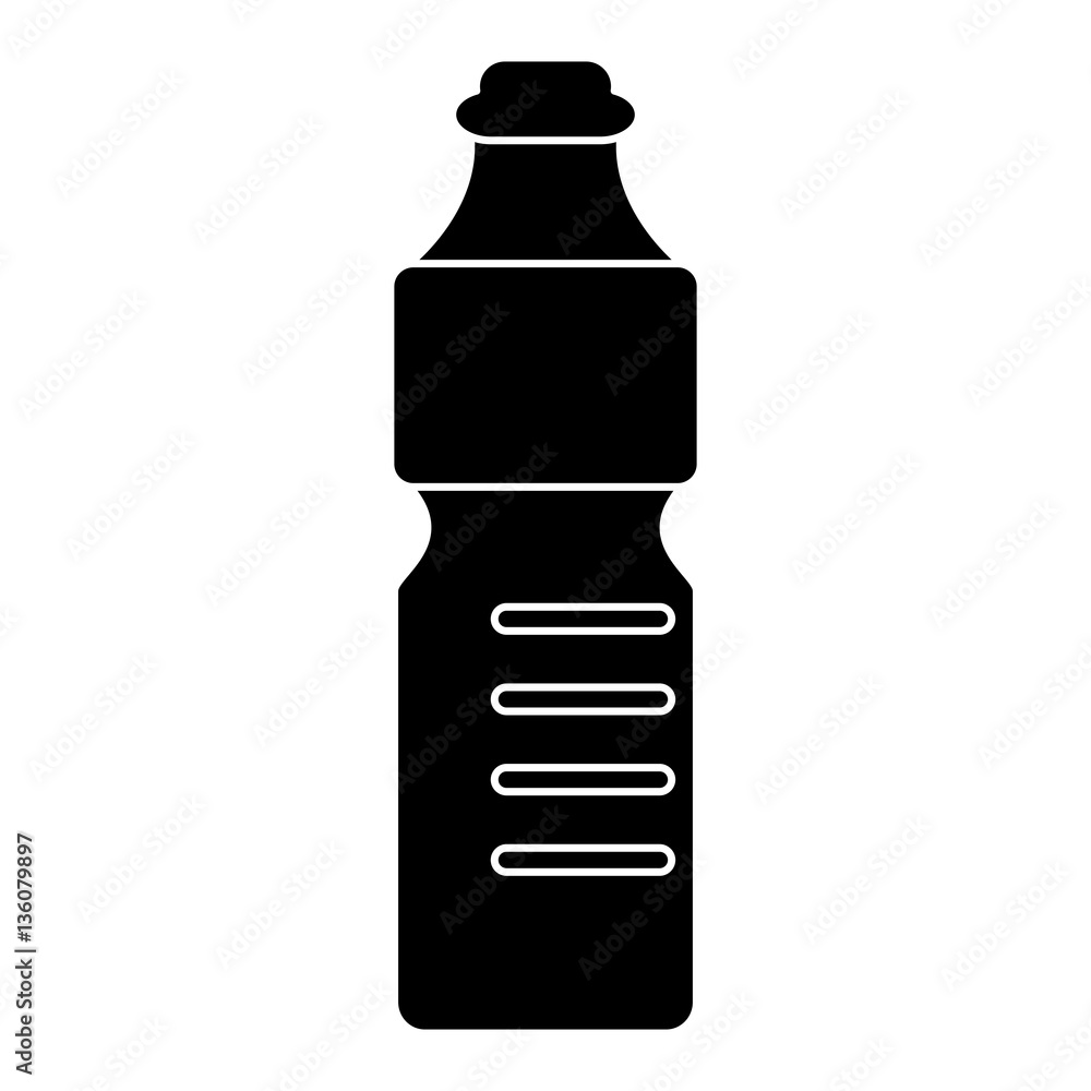 plastic bottle water mineral recycling pictogram vector illustration ...