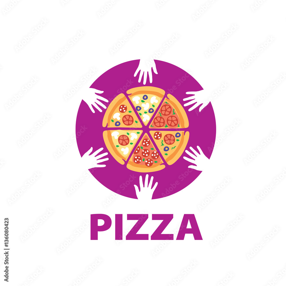 pizza vector logo Stock Vector | Adobe Stock