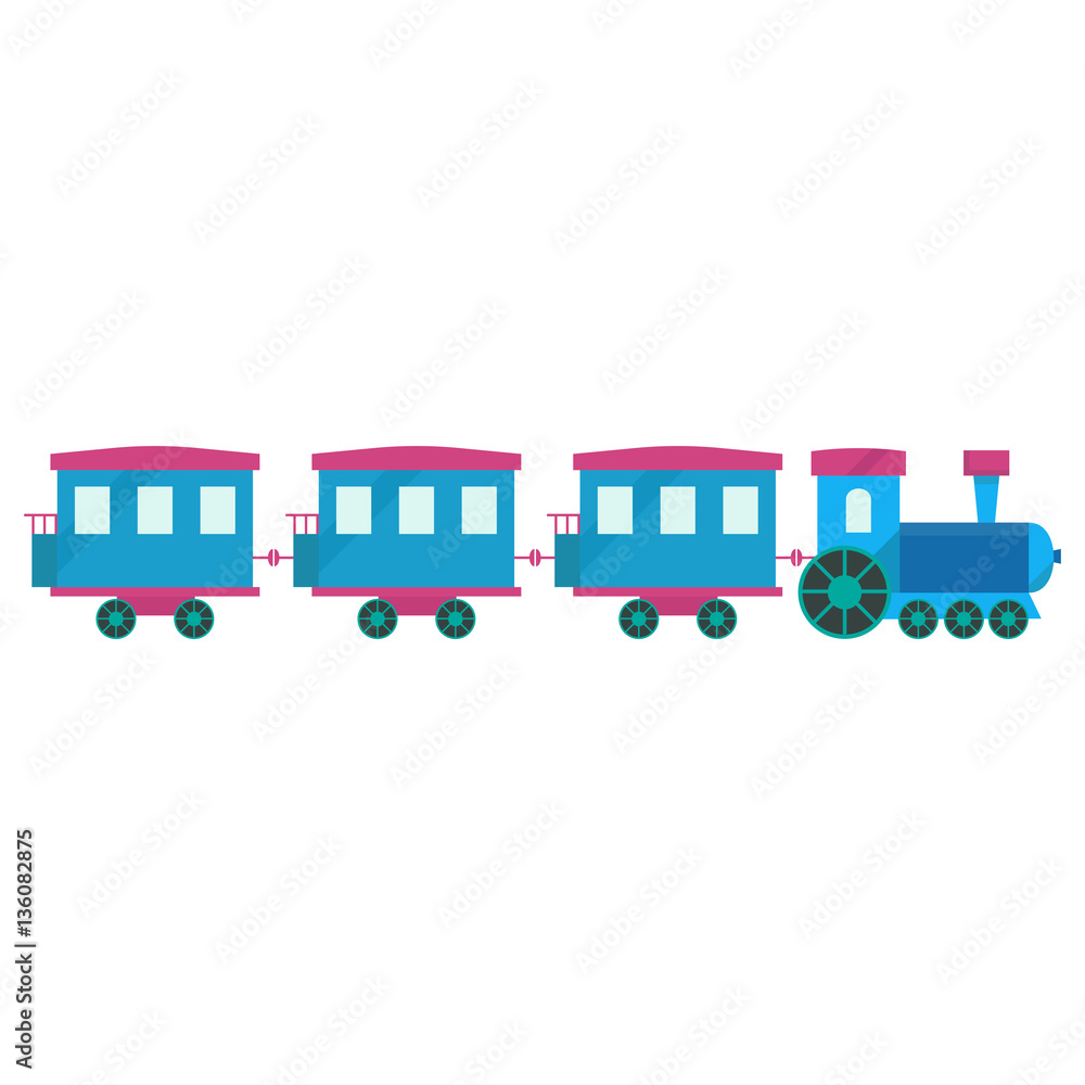 Vector illustration of a toy train Stock Vector | Adobe Stock