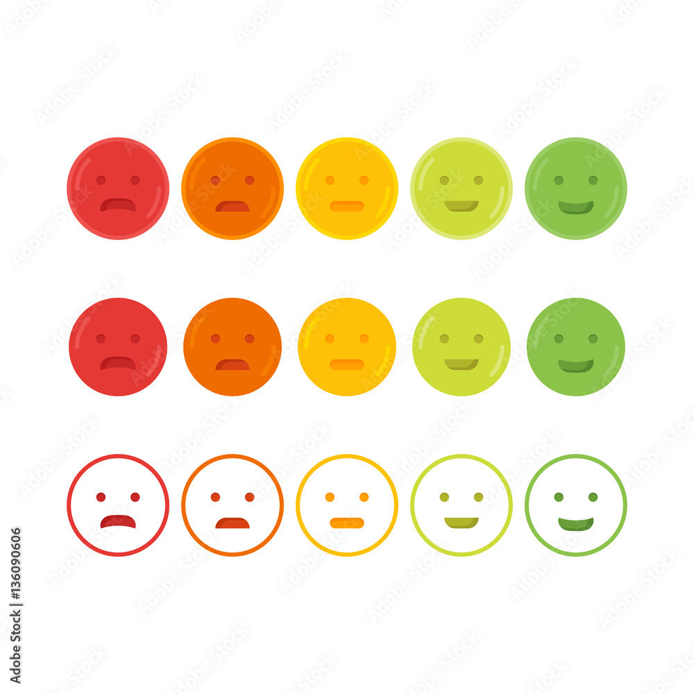 Feedback emoticon emoji smile icon vector illustration Stock Vector ...