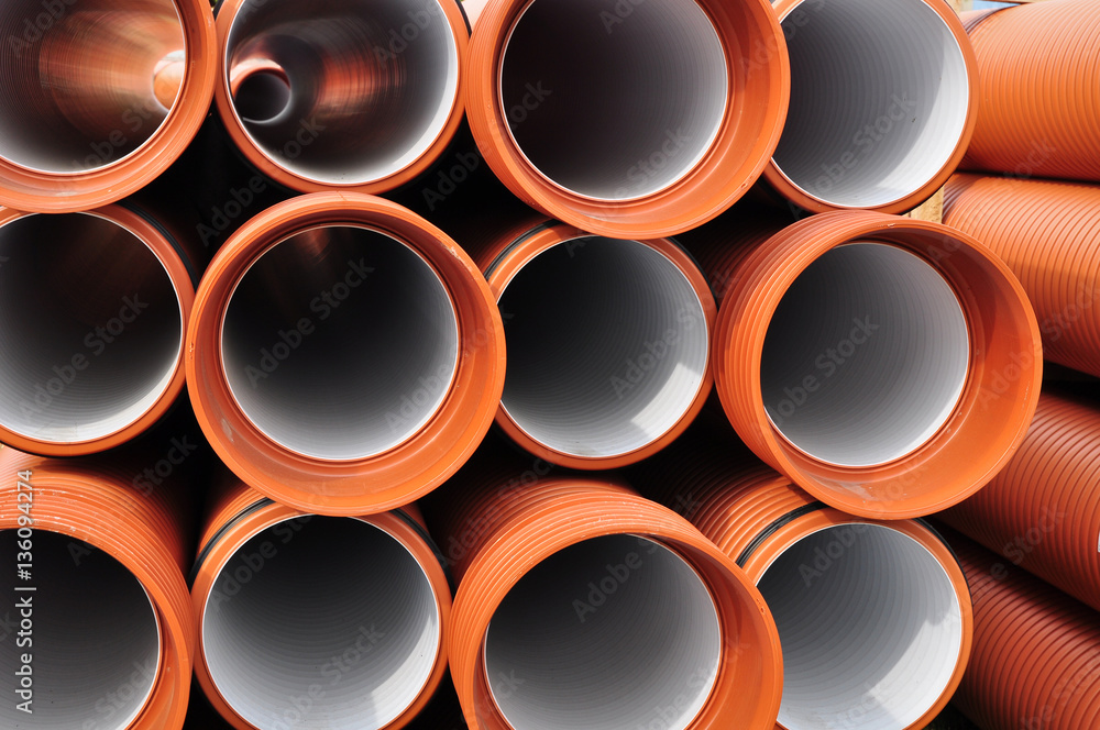 Plastic tubes drain tubing pipes Stock Photo | Adobe Stock