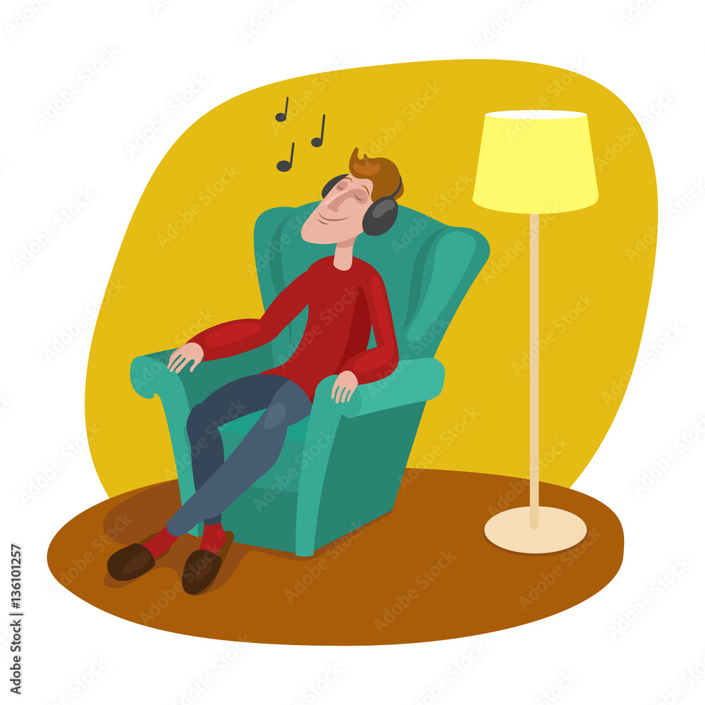 Relaxed Person Cartoon