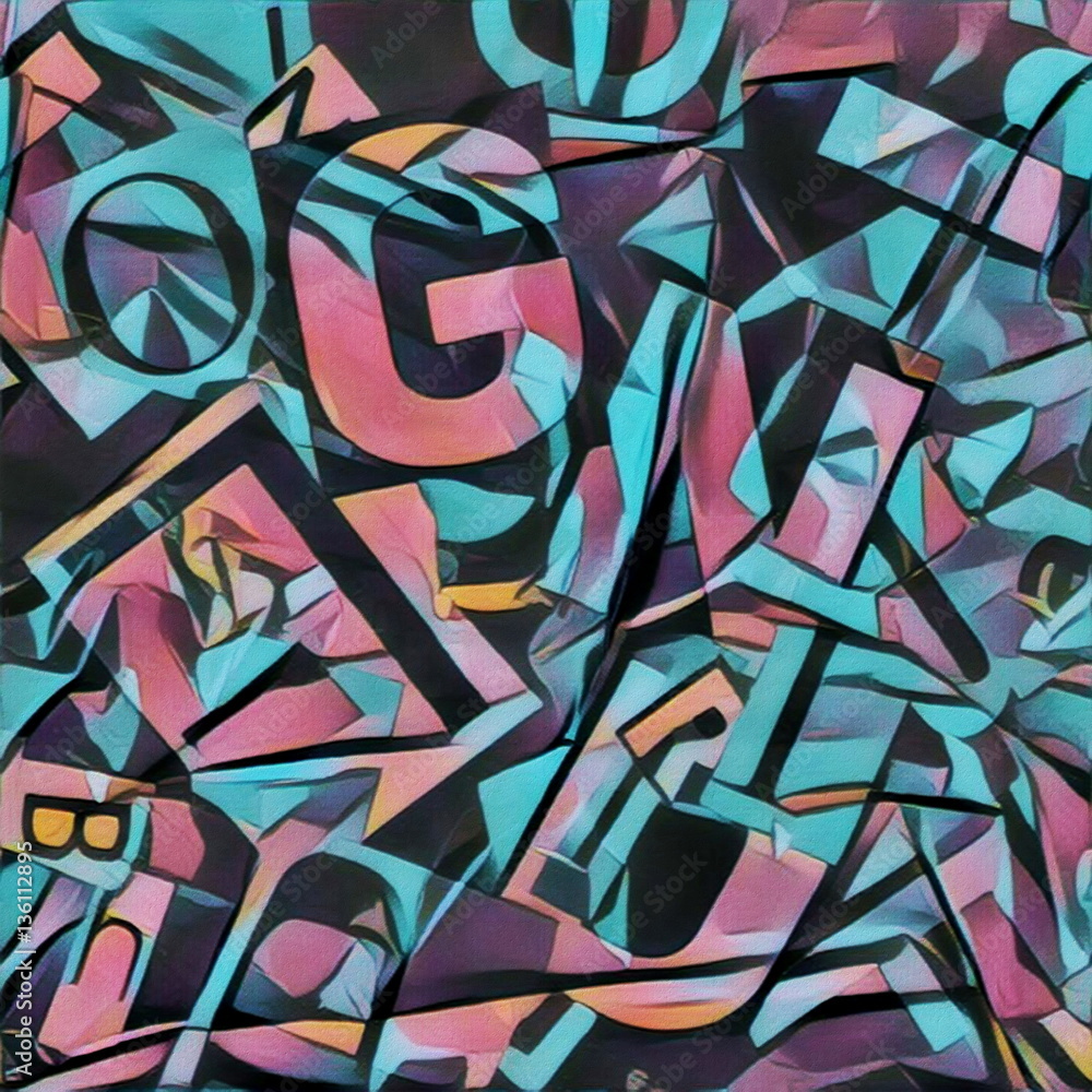 grunge letters collage background and texture Stock Illustration ...