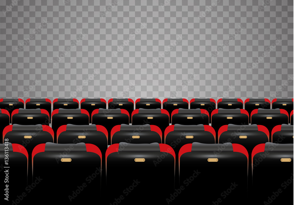 Cinema seats isolated on transparent background. Vector illustration ...