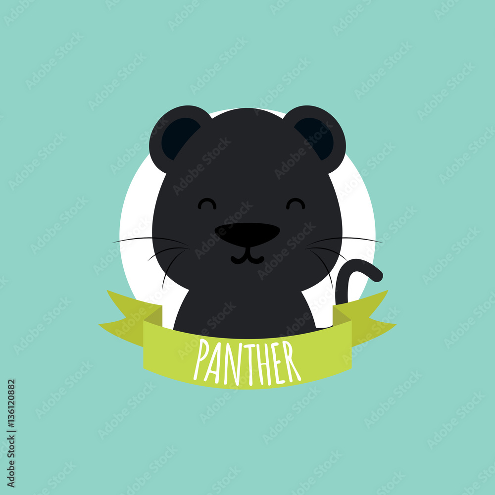Cute Cartoon Pantera Stock Vector | Adobe Stock