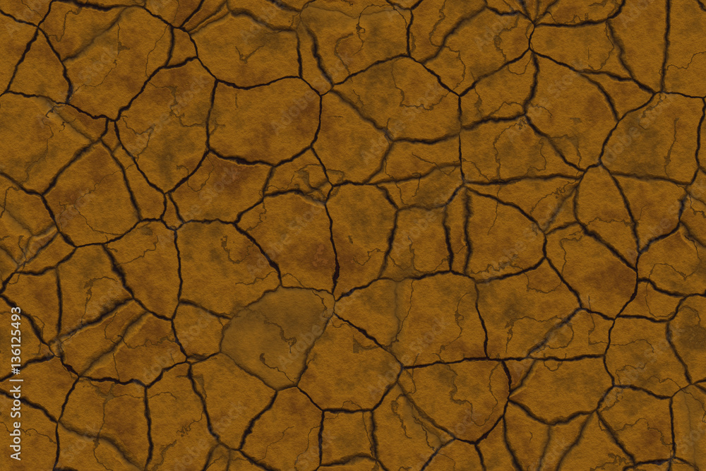 Continuous cracked ground pattern Stock Illustration | Adobe Stock