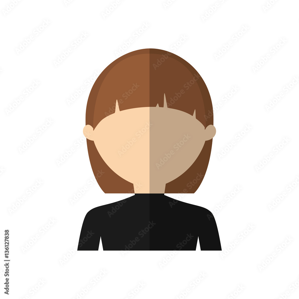 casual woman formal face icon, vector illustration image Stock Vector ...