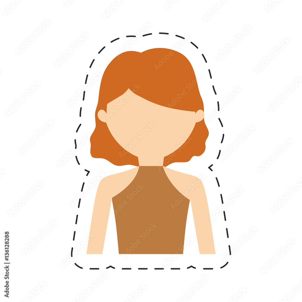 casual woman formal face icon, vector illustration image Stock Vector ...