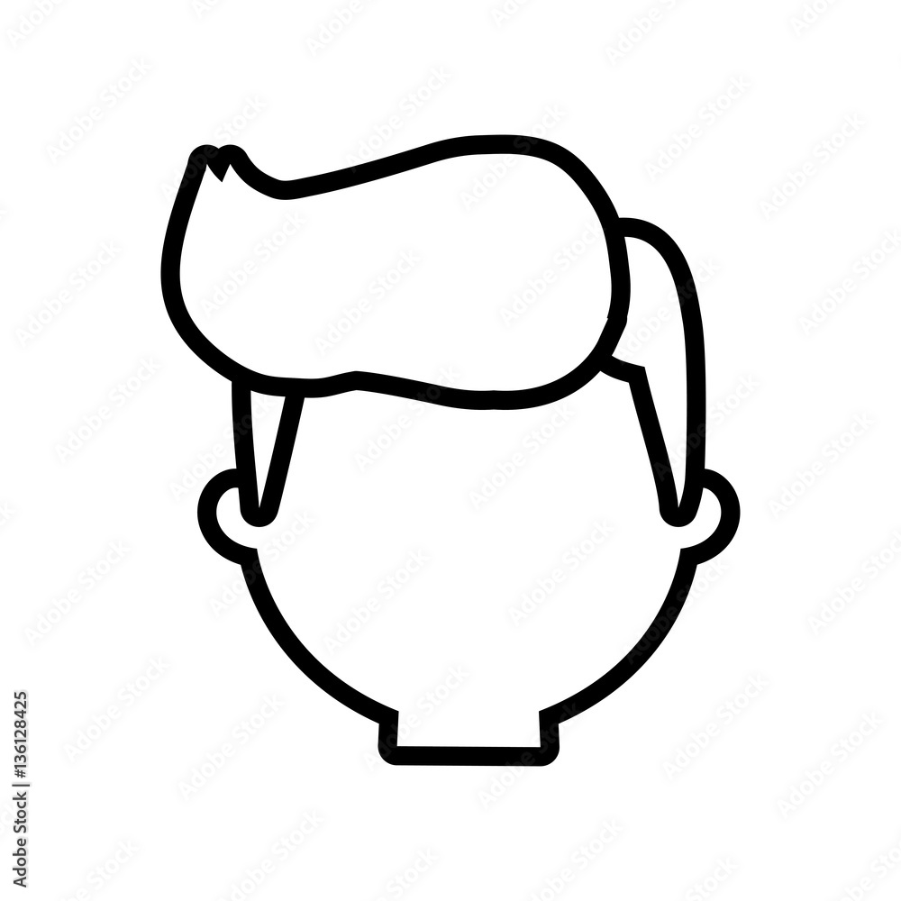 profile casual man formal face icon, vector illustration Stock Vector ...