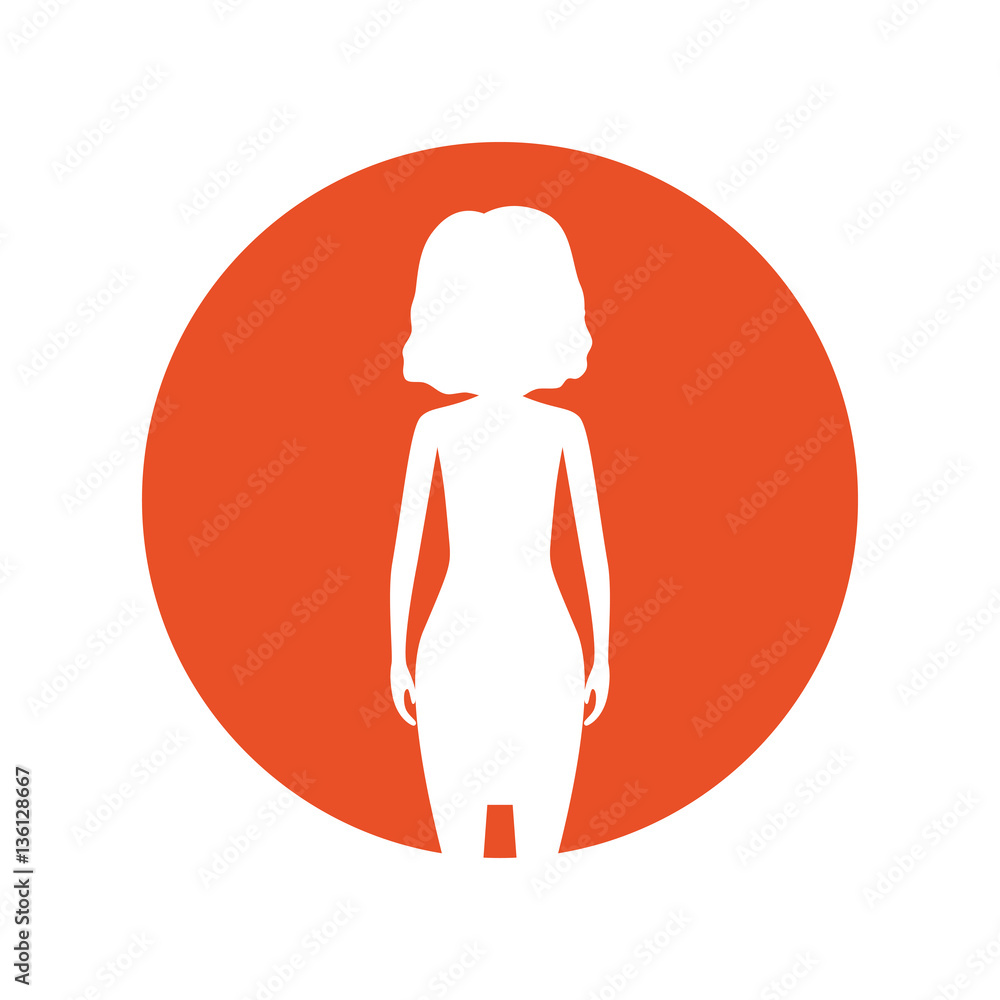 symbol figure body woman icon image, vector illustration Stock Vector ...