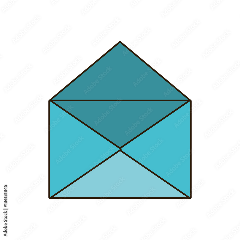 blue envelope icon image design, vector illustration Stock Vector ...