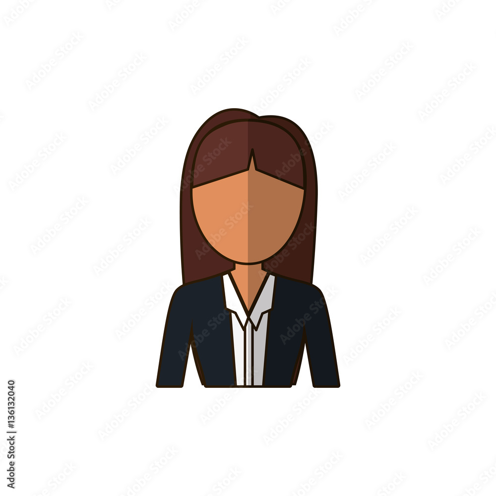 business woman formal cloth icon, vector illustration image Stock ...