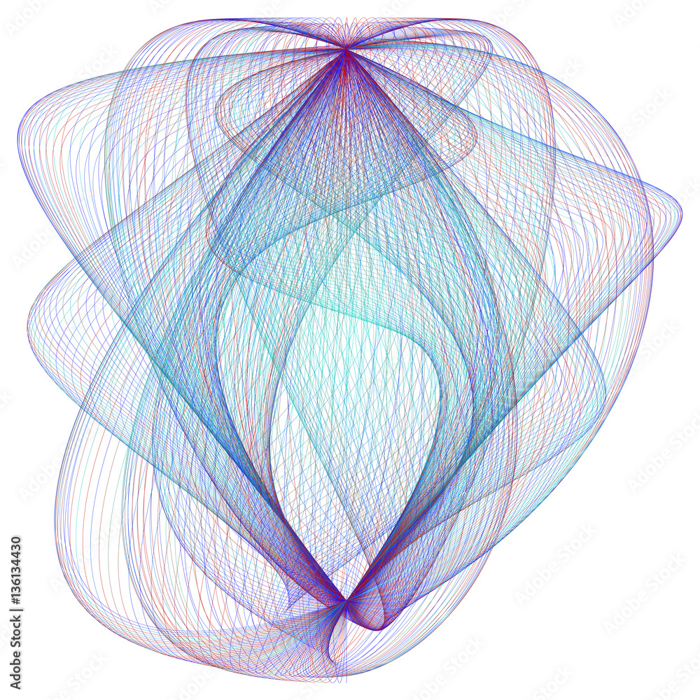 Wave asymmetrical mathematical vector form Stock Vector | Adobe Stock