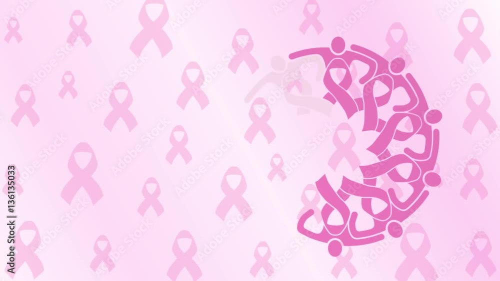 Strong Pink People with Background. Motion Graphic 4K - HD Stock Video ...