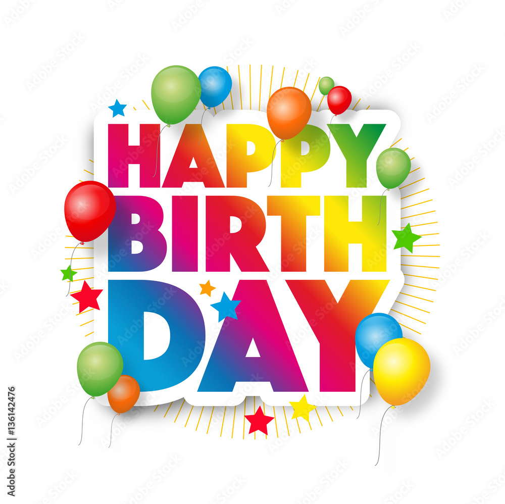 Happy birthday Stock-Vektorgrafik | Adobe Stock