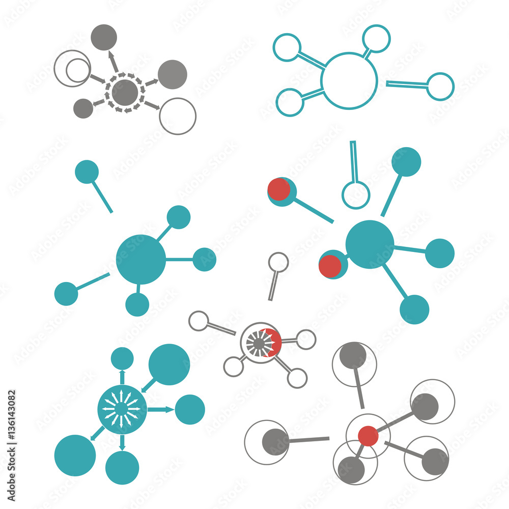 Icons set. The relationship and subordination. Hierarchy icon. Network ...