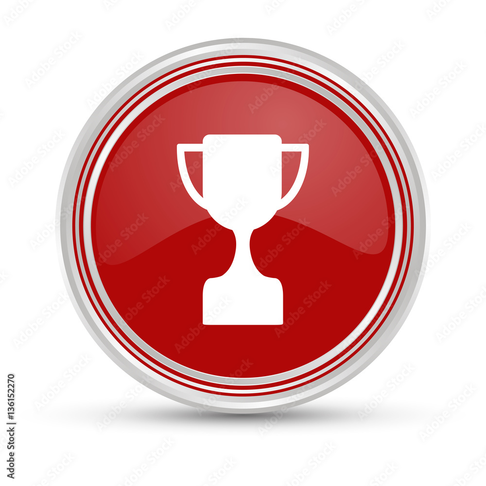 Roter Button - Pokal - Auszeichnung Stock-Vektorgrafik | Adobe Stock