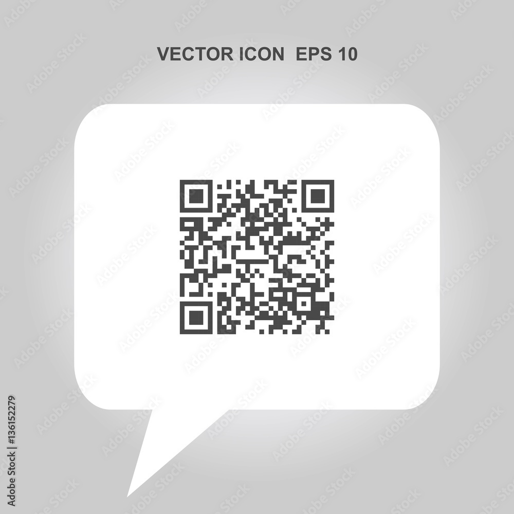 qr code vector icon Stock Vector | Adobe Stock