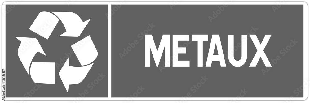 Panneaux : tri sélectif - métaux Stock Illustration | Adobe Stock