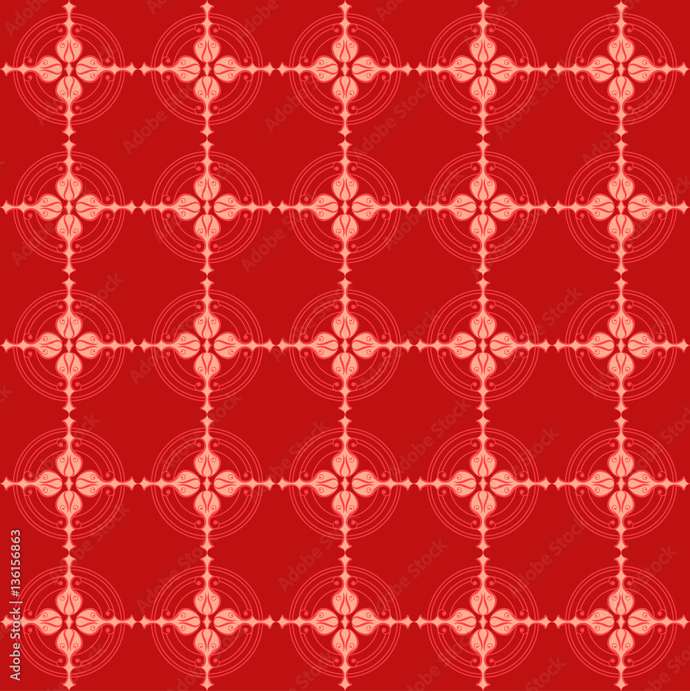 Purple and red ornamental seamless patterns for making damask ...