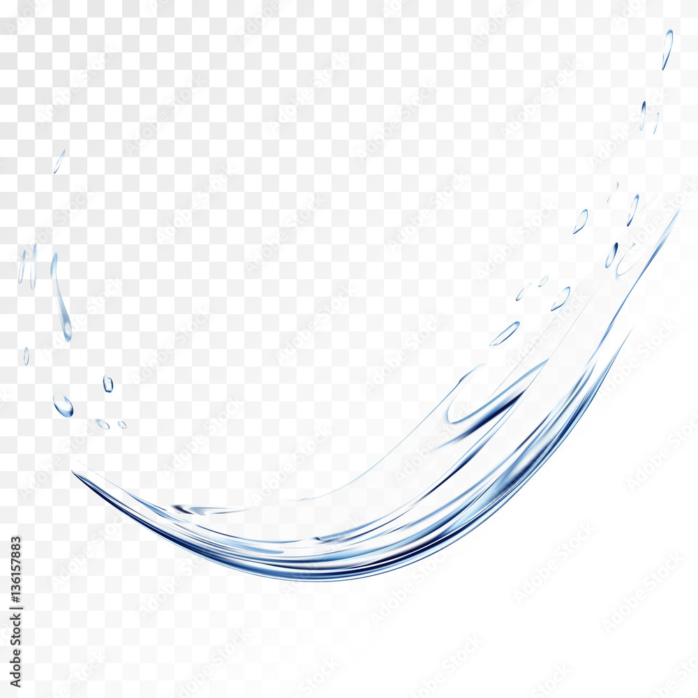 Blue water vector splash isolated on transparent background. blue ...