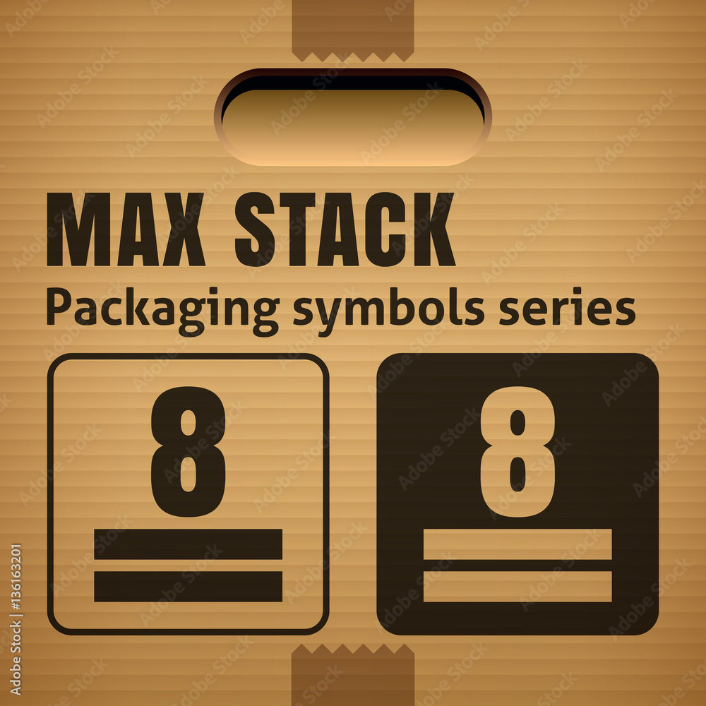 Max Stack Or Weight Stacking Limitation Packaging Symbol On A
