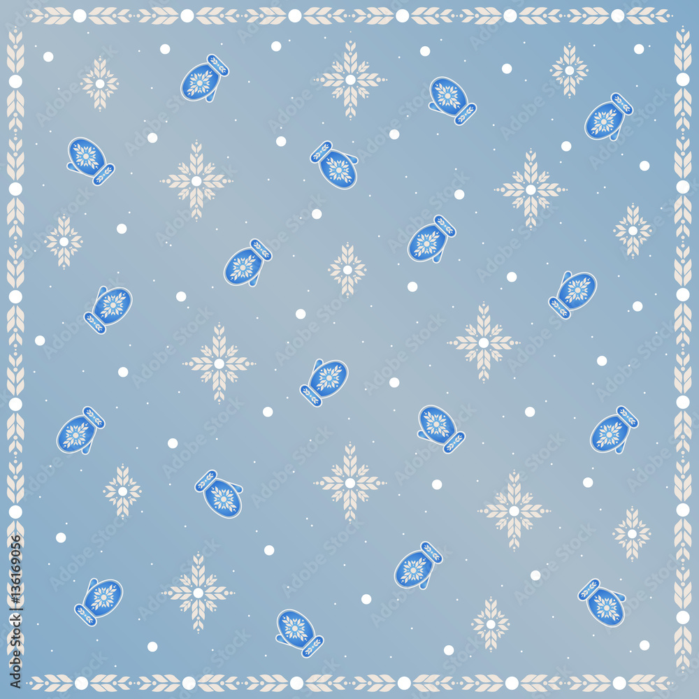 Bright pattern with winter motives. Stock Vector | Adobe Stock