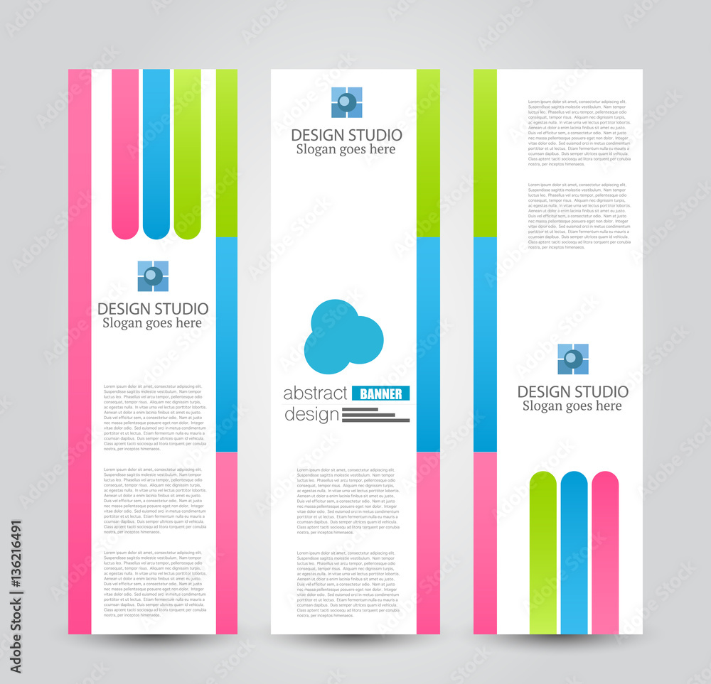 Banner template. Abstract background for design business education ...