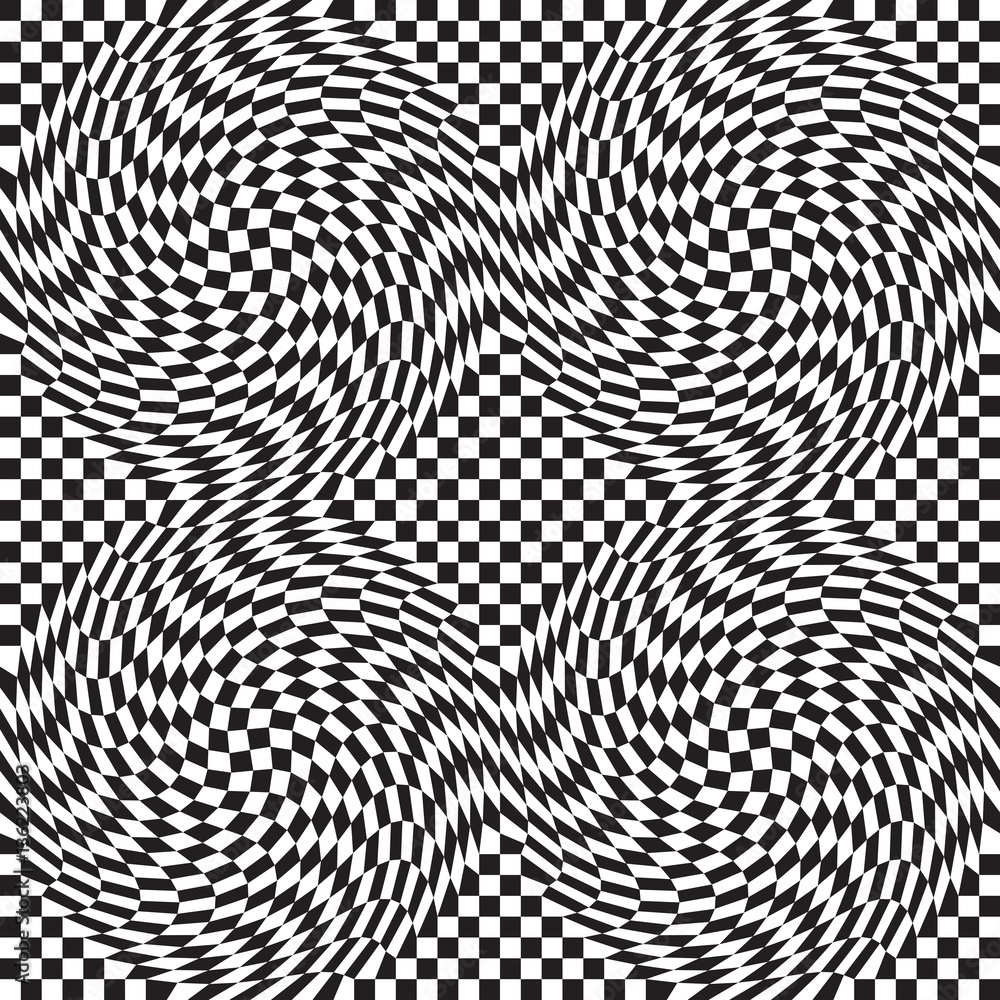 Checkerboard Warp pattern repeats seamlessly. Stock Vector | Adobe Stock