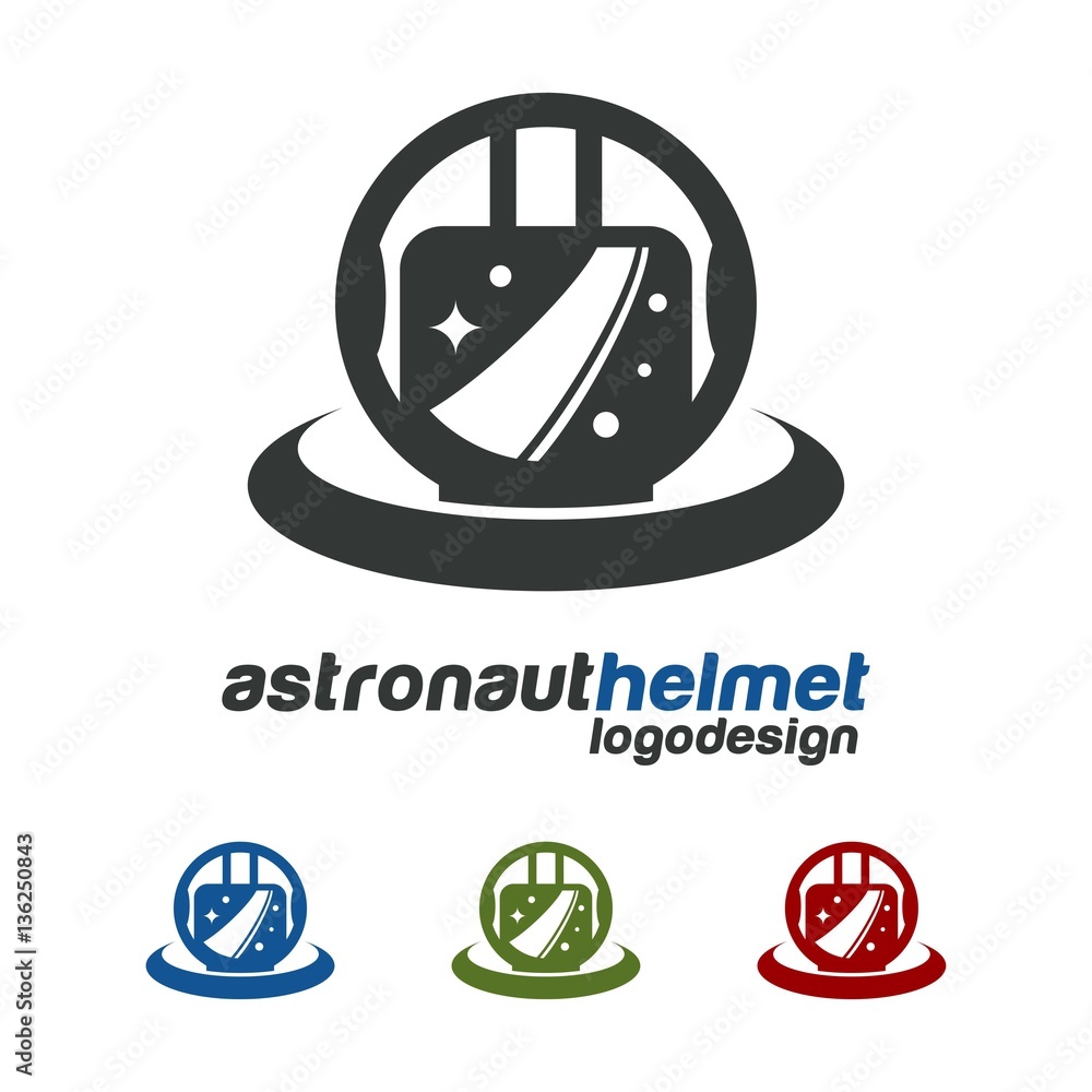 Astronaut Helmet Design Logo Vector Stock Vector | Adobe Stock