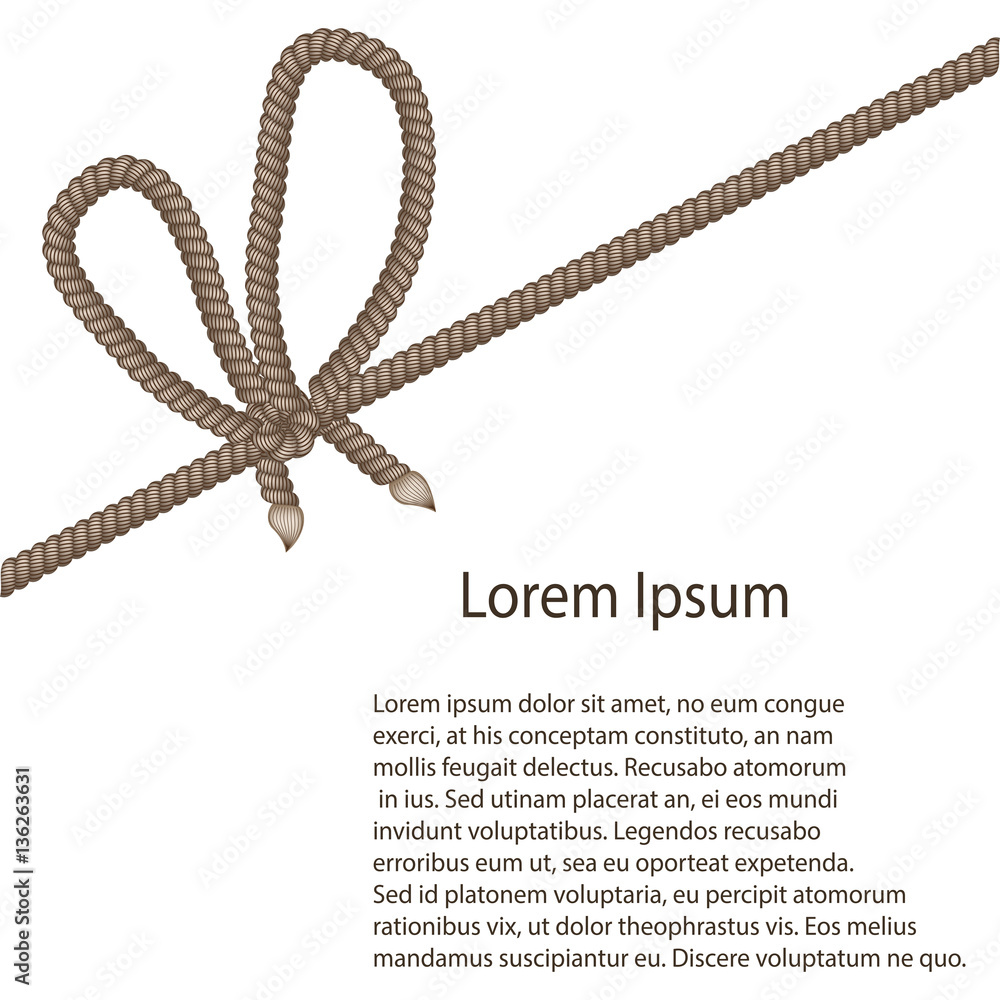 Rope vector bow Stock Vector | Adobe Stock