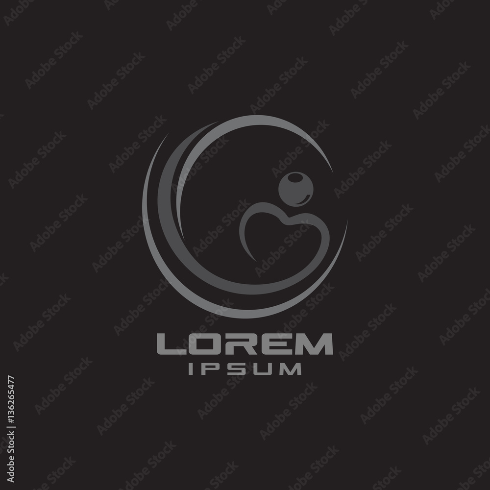 Human character vector logo concept illustration Stock Vector | Adobe Stock