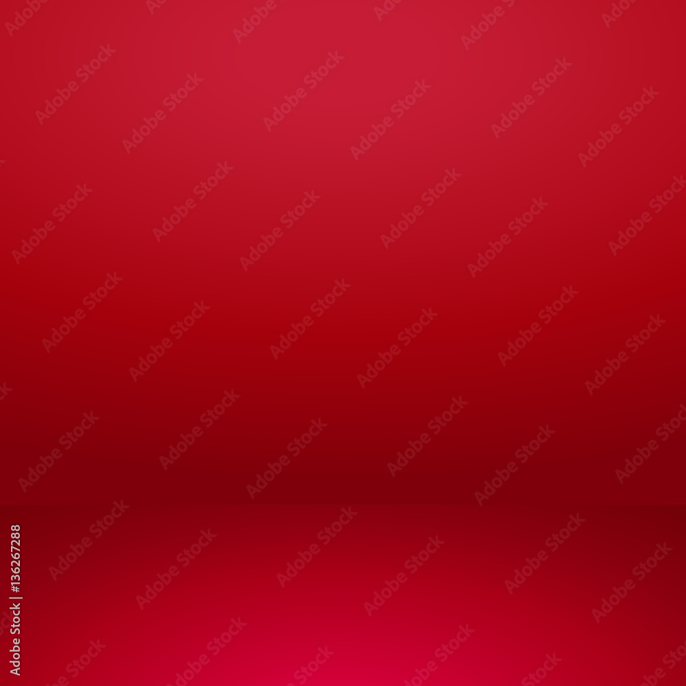 Vector of red empty studio room background, template mock up for Stock ...