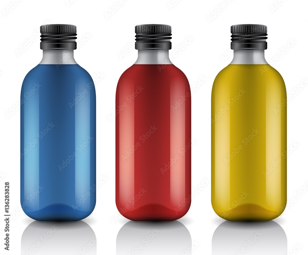 Set of realistic bottles : Vector Illustration Stock Vector | Adobe Stock