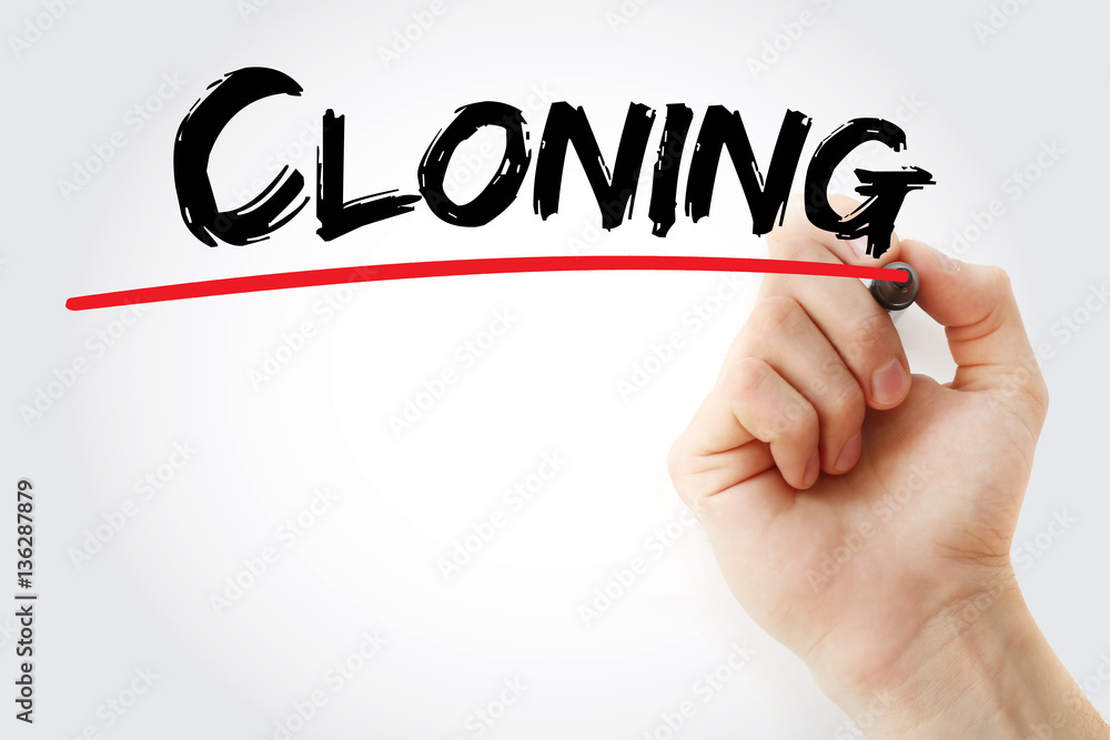 Hand writing Cloning with marker, concept background Stock-Foto | Adobe ...