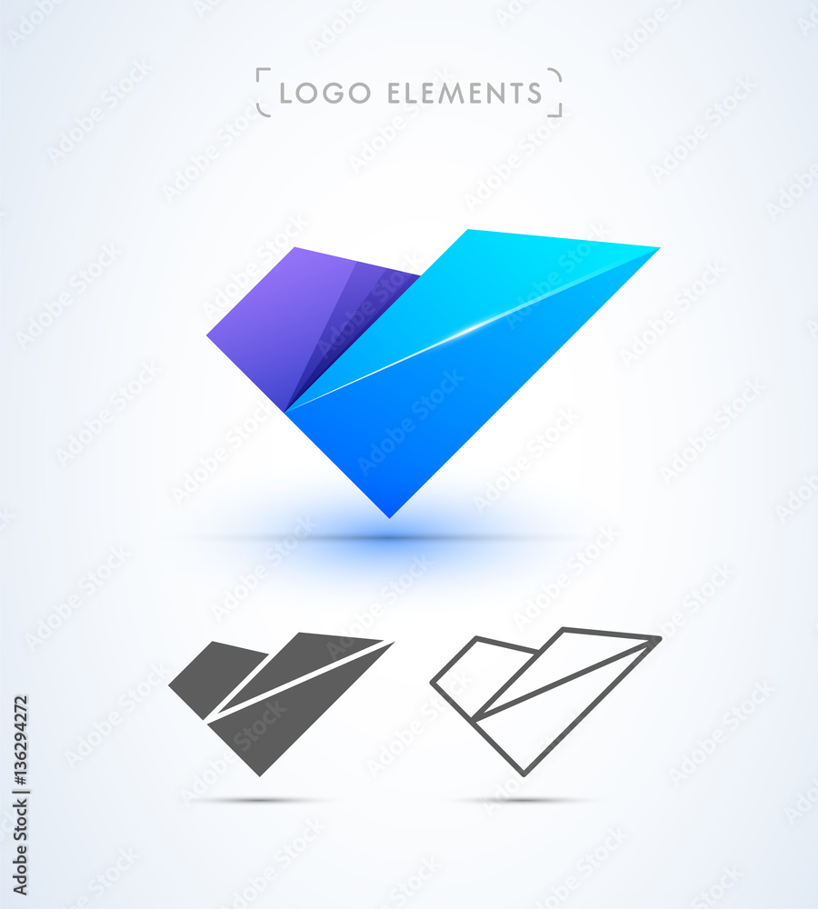 Vector abstract check mark logo icon Stock Vector | Adobe Stock