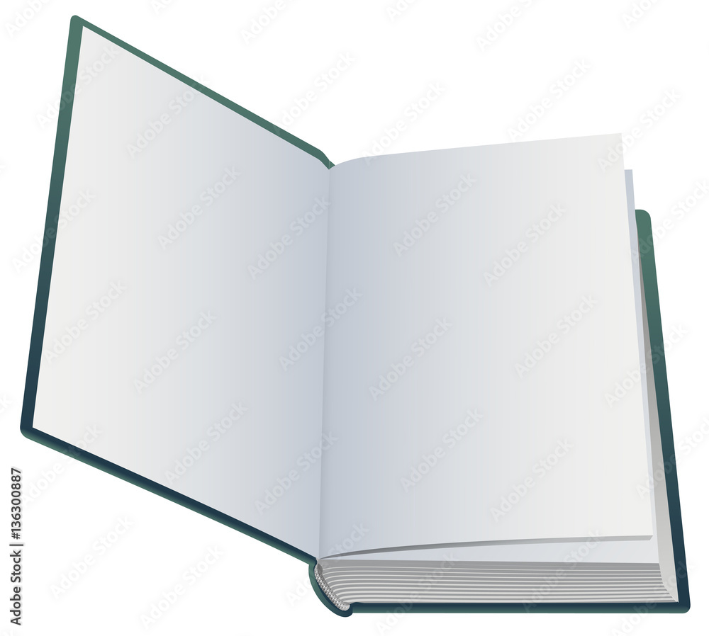 First blank page of open book Stock Vector | Adobe Stock