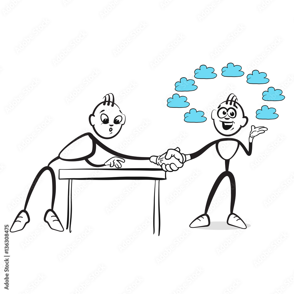 Strichmännchen Serie Emotionen - Falsche Versprechen Stock Vector ...