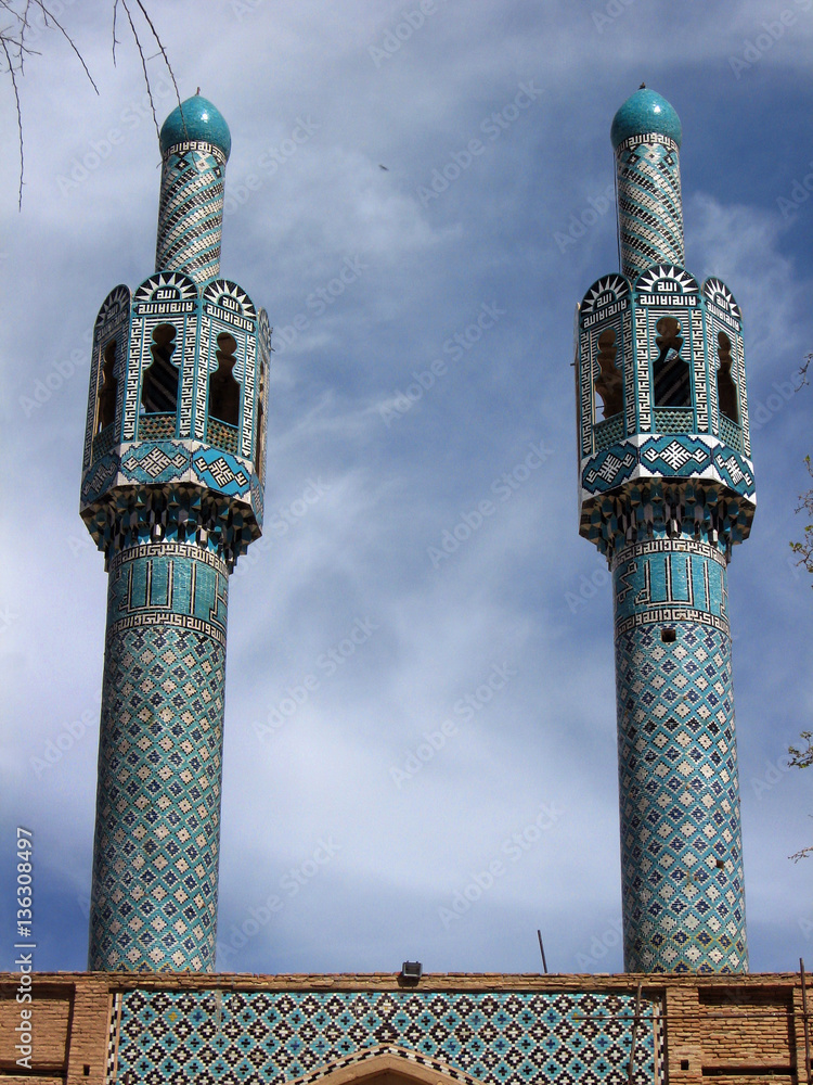 The Shah Nematollah Vali Shrine, historical complex in Mahan, Kerman ...