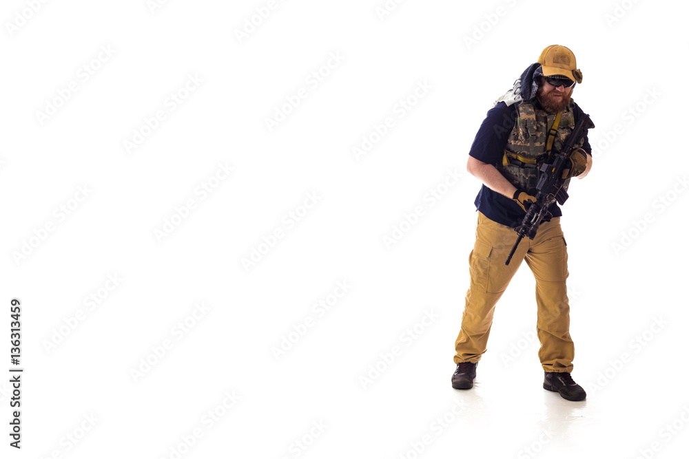 man in military outfit of the CIA, which is similar to the clothing of ...
