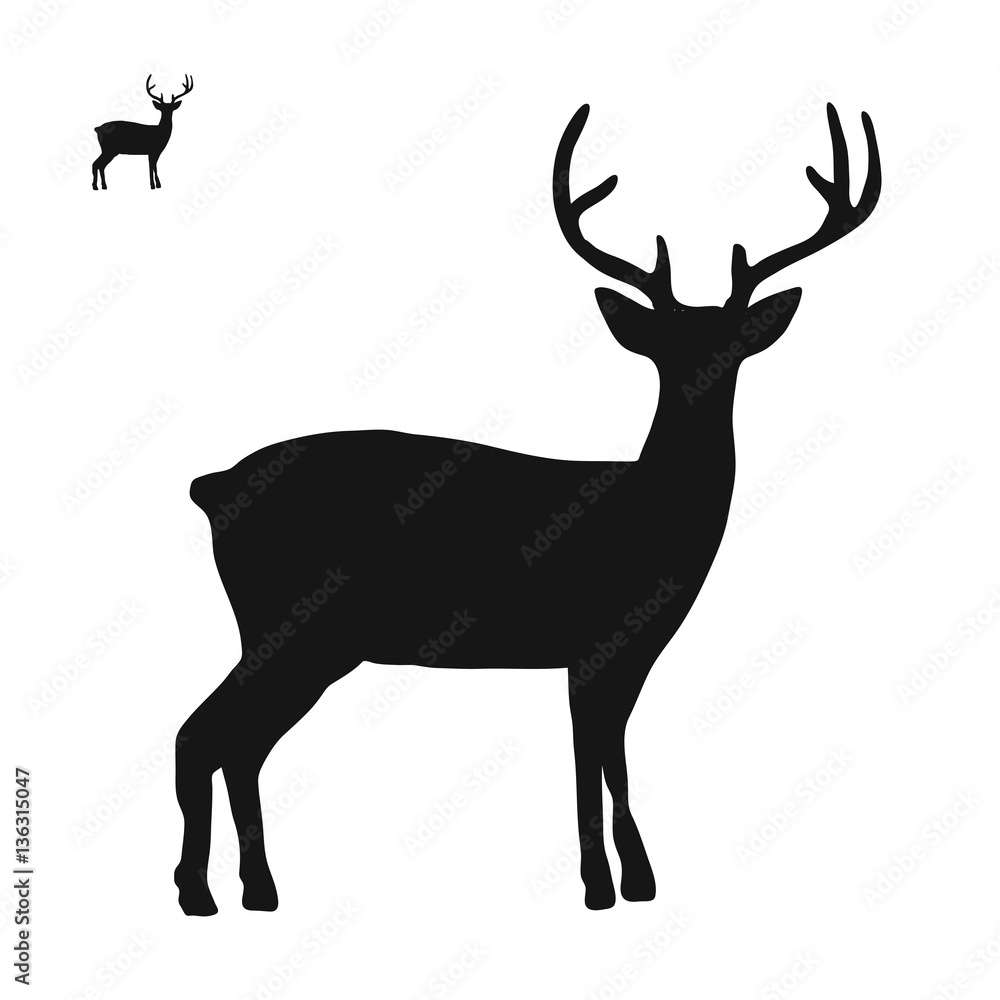 Hirsch Profil Icon vector de Stock | Adobe Stock