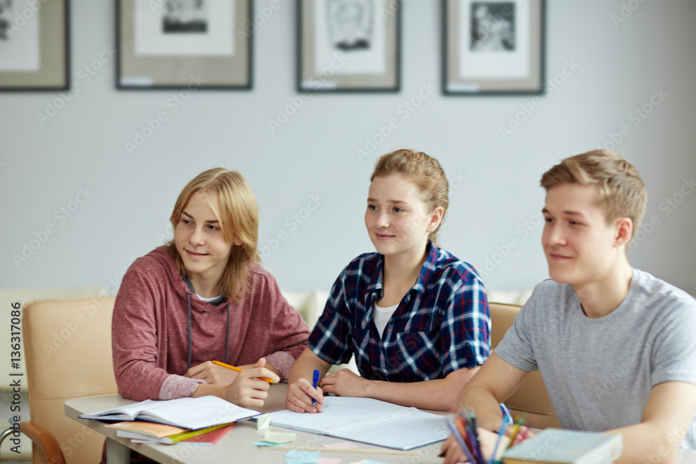 Student Paying Attention To Teacher