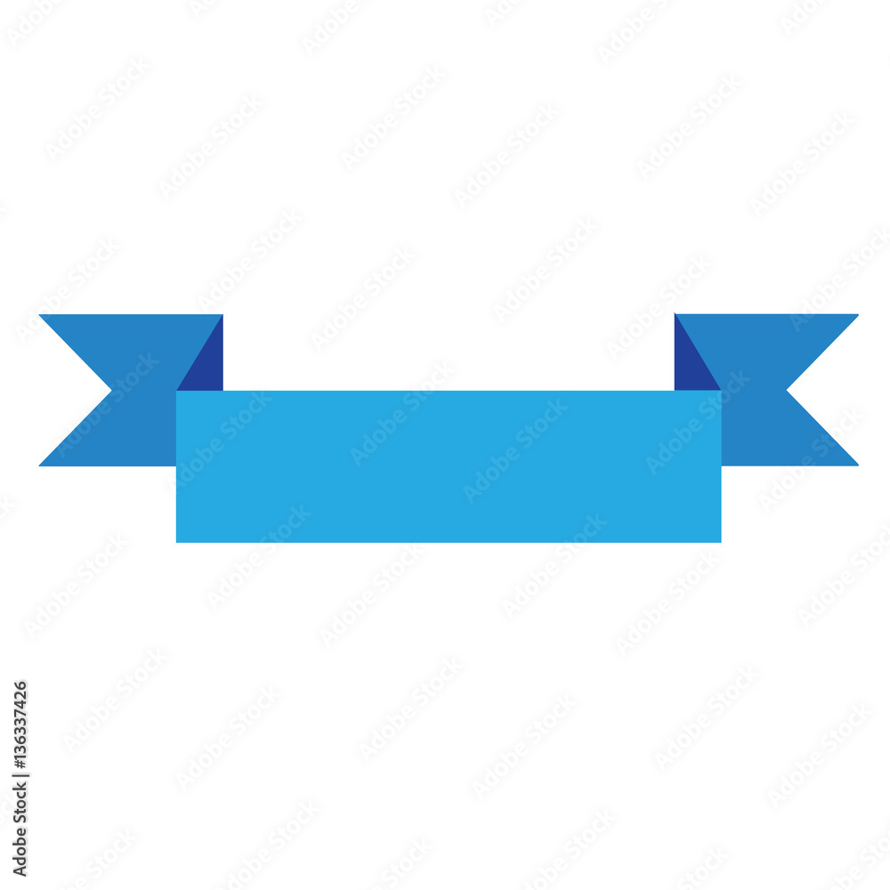 blue ribbon banner sign. blue ribbon banner on white background. Stock ...