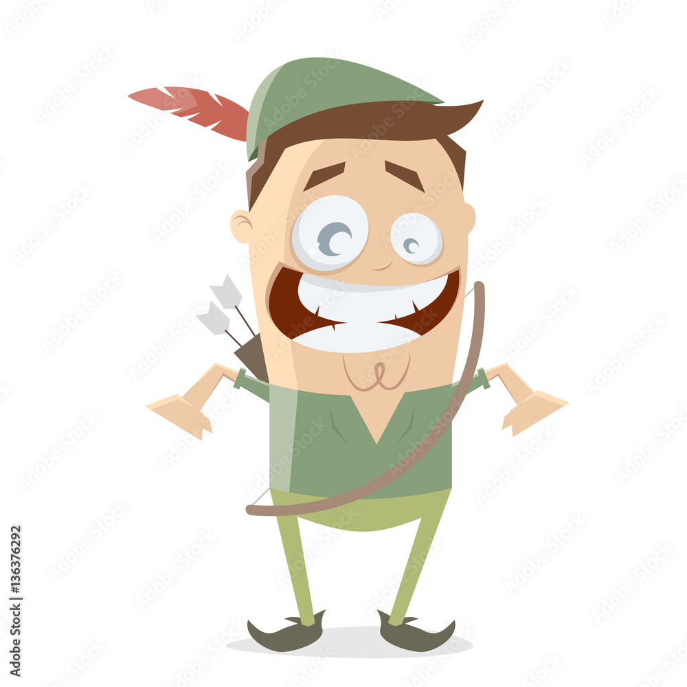 robin hood cartoon vector Stock Vector | Adobe Stock
