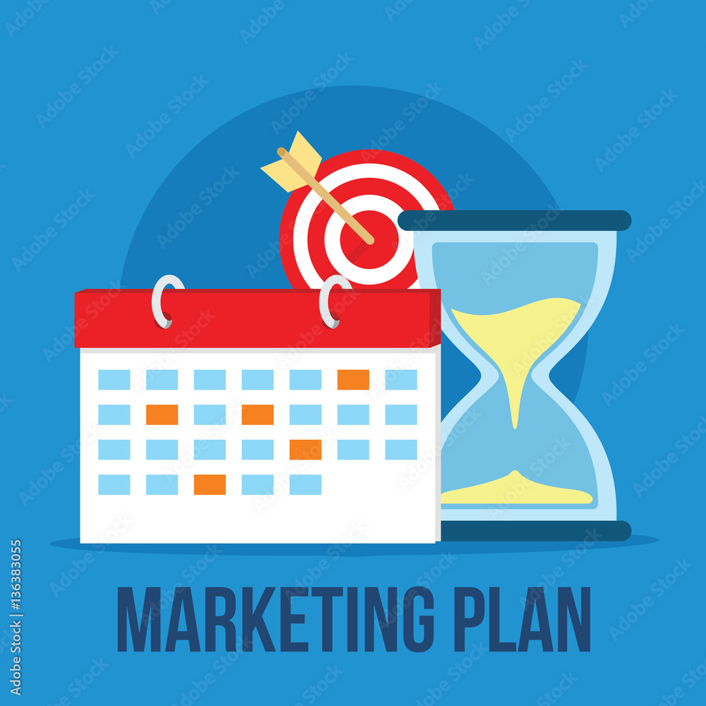 marketing plan illustration Stock Vector | Adobe Stock