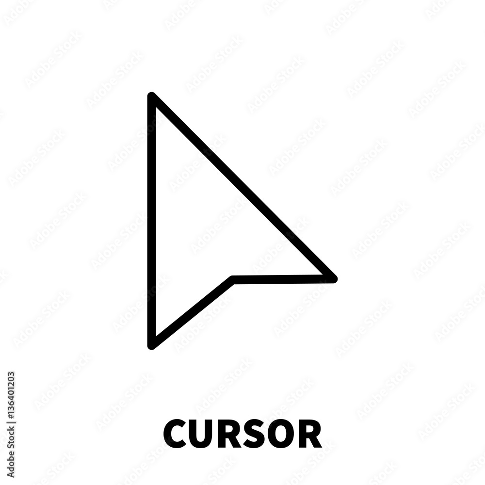 Cursor icon or logo in modern line style. Stock Vector | Adobe Stock